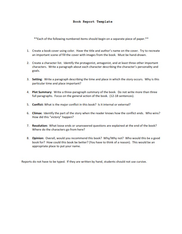 How to Write a Book Report - Guidelines, Template & Sample